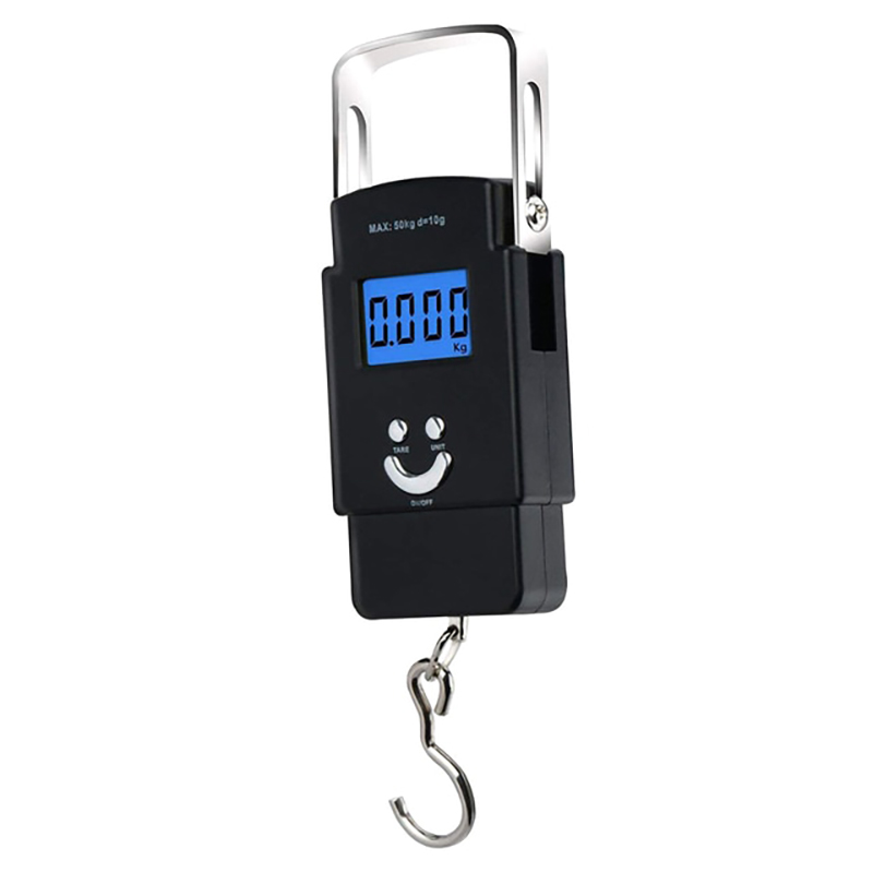Electronic digital hand scale with LCD display and lighting, max: 50 kg ...